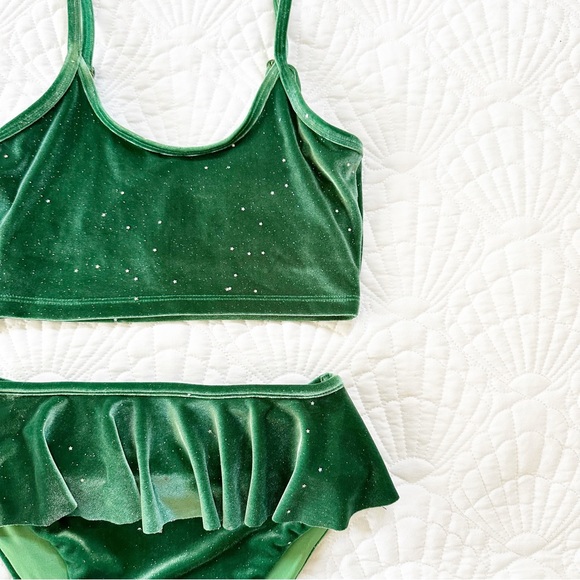 Beach Riot | Swim | New Beach Riot Velvet Glitter Bikini Emerald Green ...